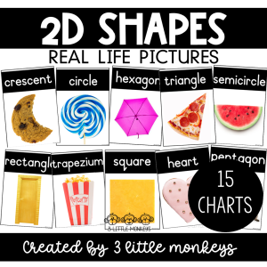 2D Shapes (Real-Life) - PDF » 3 Little Monkeys