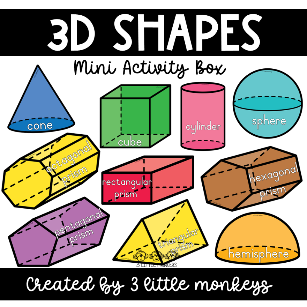 3D Shapes - PDF » 3 Little Monkeys