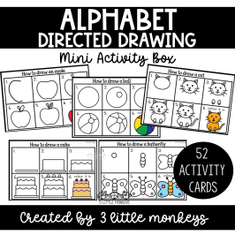 Alphabet Directed Drawing -PDF » 3 Little Monkeys