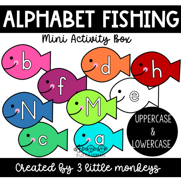 Alphabet Fishing - PDF » 3 Little Monkeys