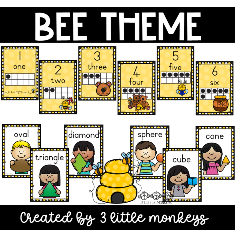 Bees Classroom Decor - PDF » 3 Little Monkeys