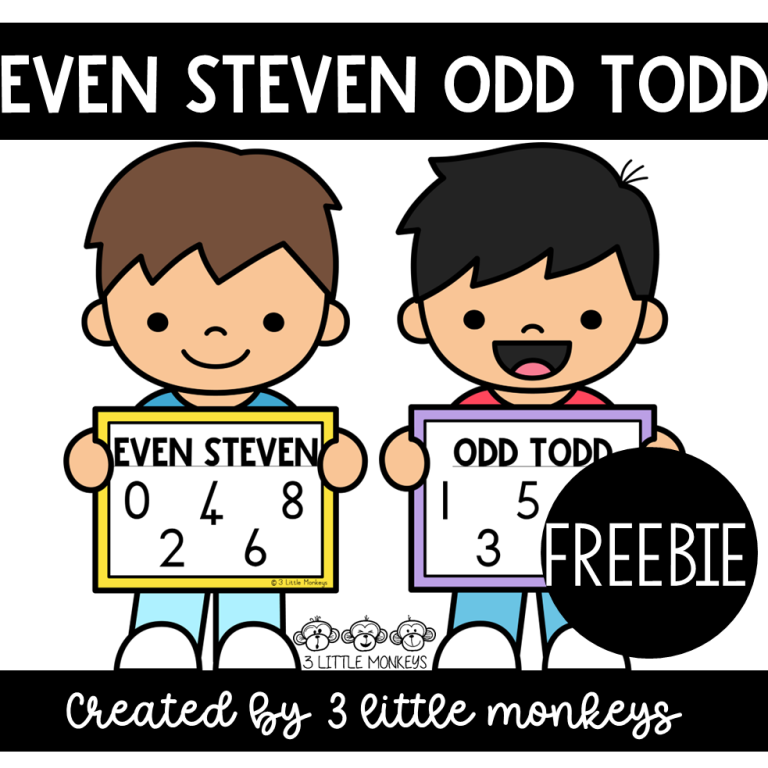 Even Steven Odd Todd » 3 Little Monkeys