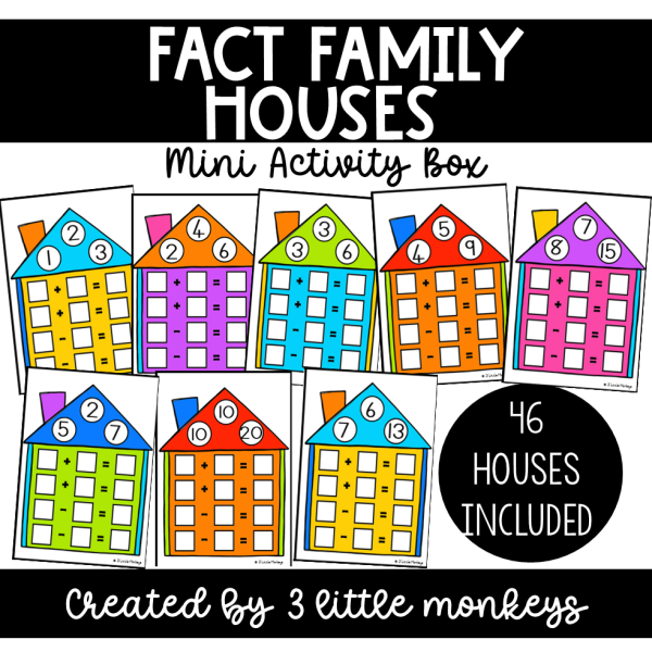 Fact Family Houses - PDF » 3 Little Monkeys