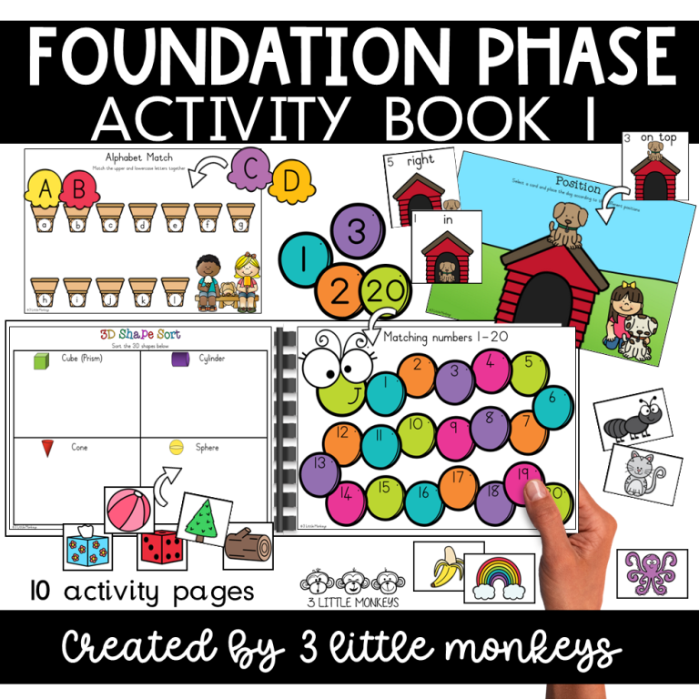 Foundation Phase Activity Book 1 - PDF » 3 Little Monkeys