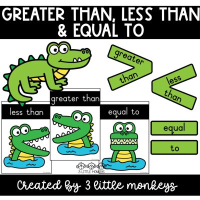Greater than, less than, equal to - PDF » 3 Little Monkeys
