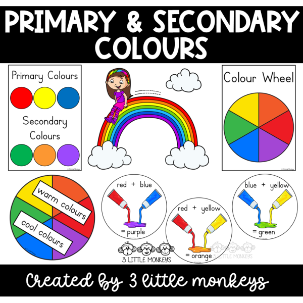 Primary and Secondary Colours - PDF » 3 Little Monkeys