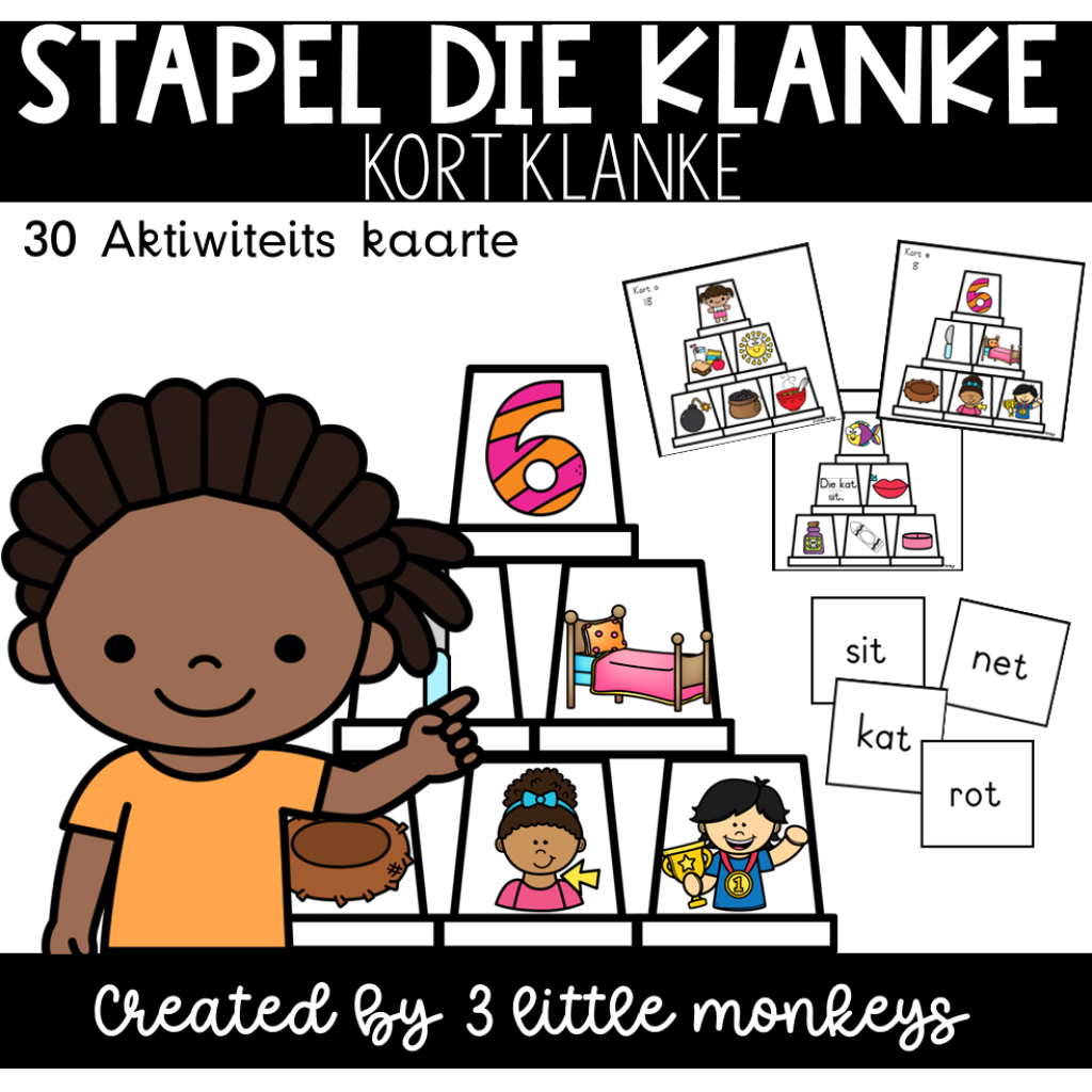 Stapel die klanke - PDF » 3 Little Monkeys