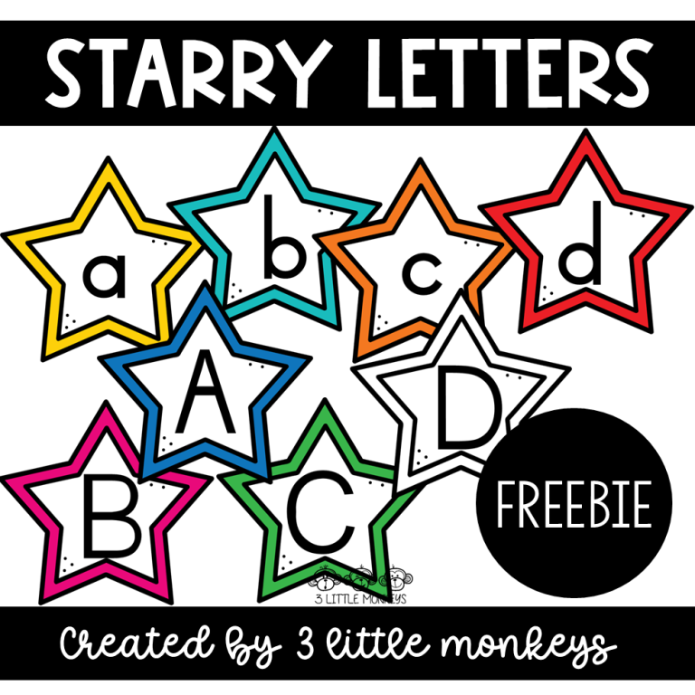 Starry Letters » 3 Little Monkeys