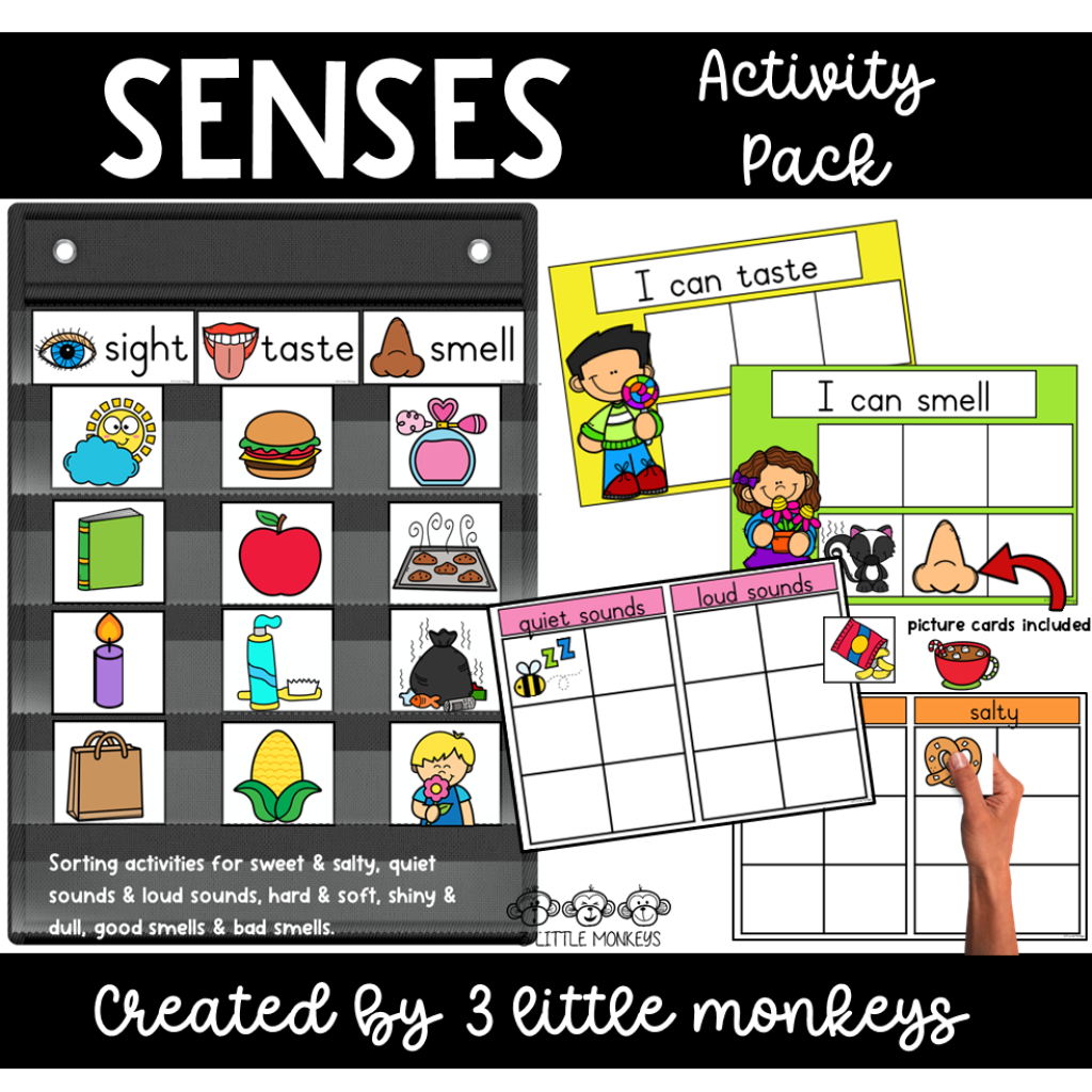 Senses Activity Pack - PDF » 3 Little Monkeys