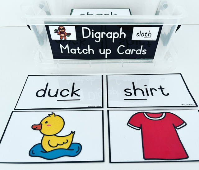 Digraph Match up Cards – pdf – 3 Little Monkeys