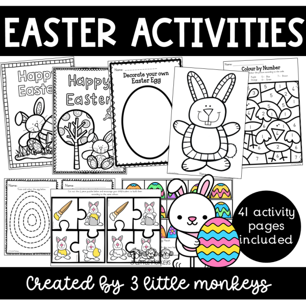 Easter Activities - PDF » 3 Little Monkeys