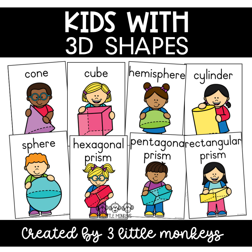 3D Shapes | Kids - PDF » 3 Little Monkeys