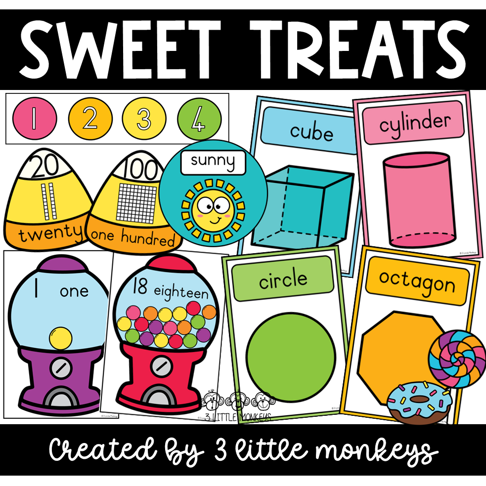 Sweet Treats Classroom Decor - PDF » 3 Little Monkeys