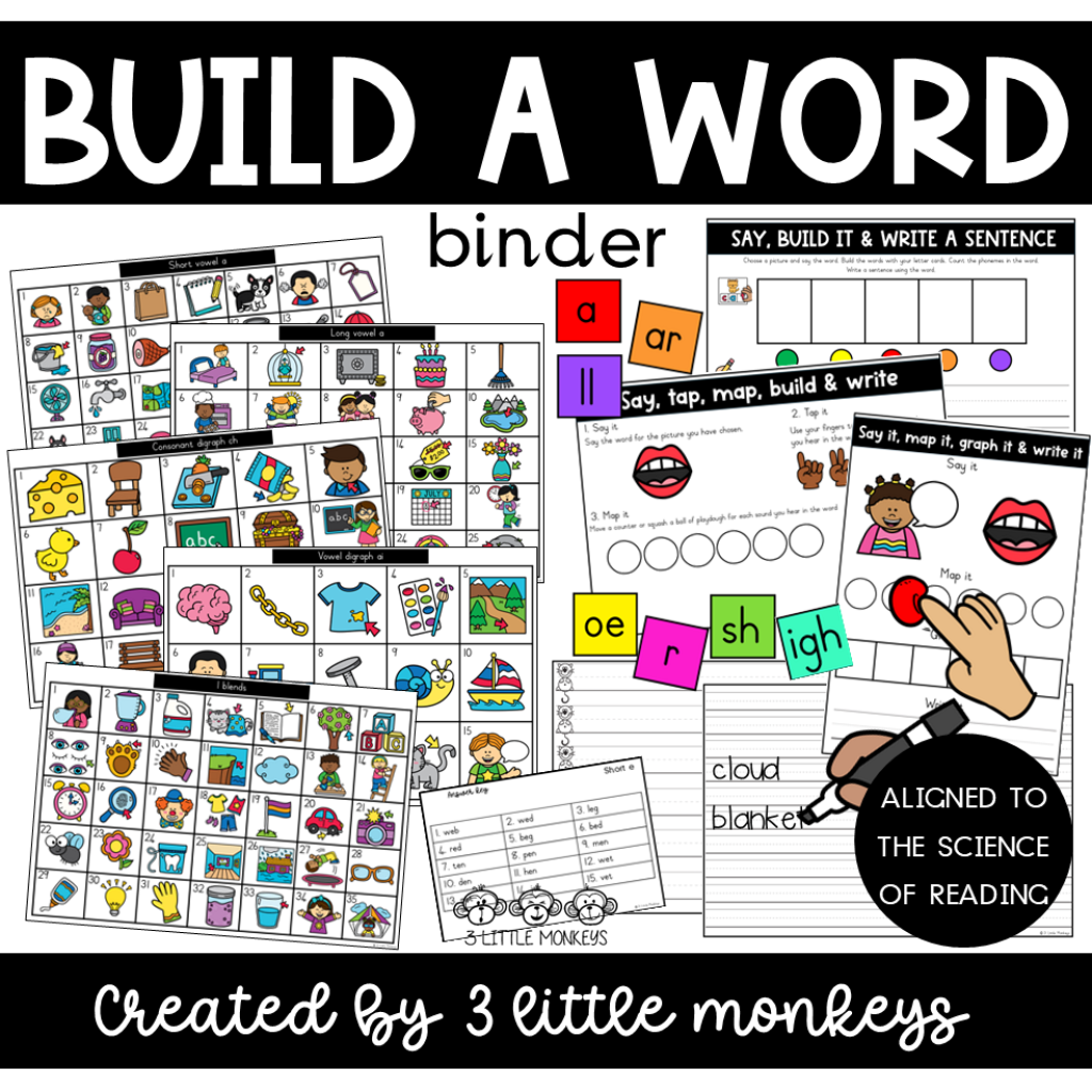 Build a Word Binder - PDF » 3 Little Monkeys