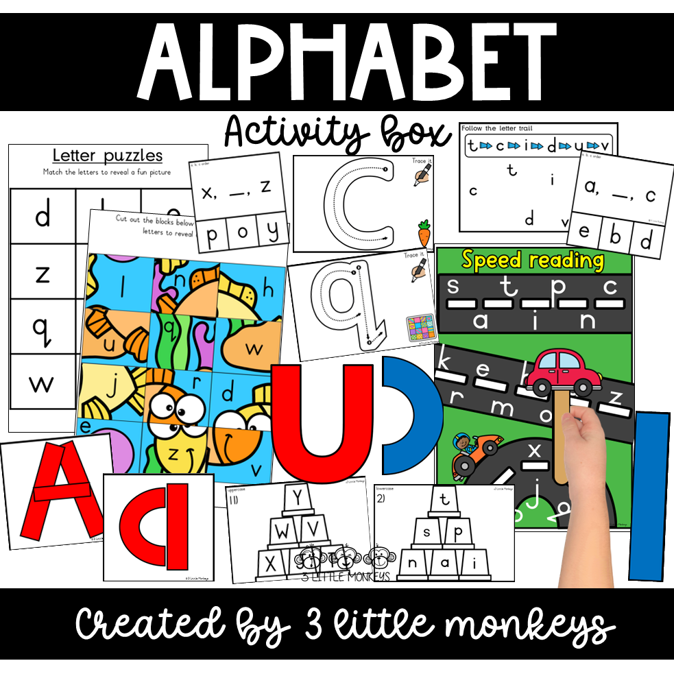 Alphabet Activity Box - PDF » 3 Little Monkeys