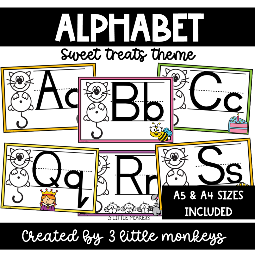 Alphabet (with cats as guide) - PDF » 3 Little Monkeys