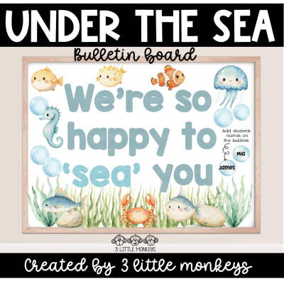 Under the Sea Theme Classroom Decor - PDF » 3 Little Monkeys