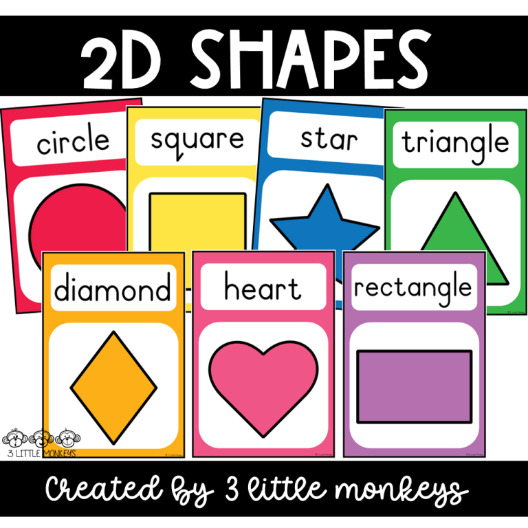 2D Shapes - PDF » 3 Little Monkeys