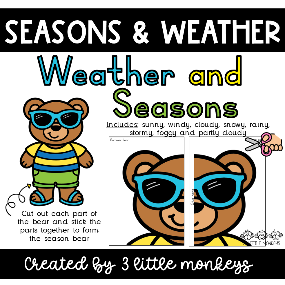 Seasons and Weather Bears - PDF » 3 Little Monkeys